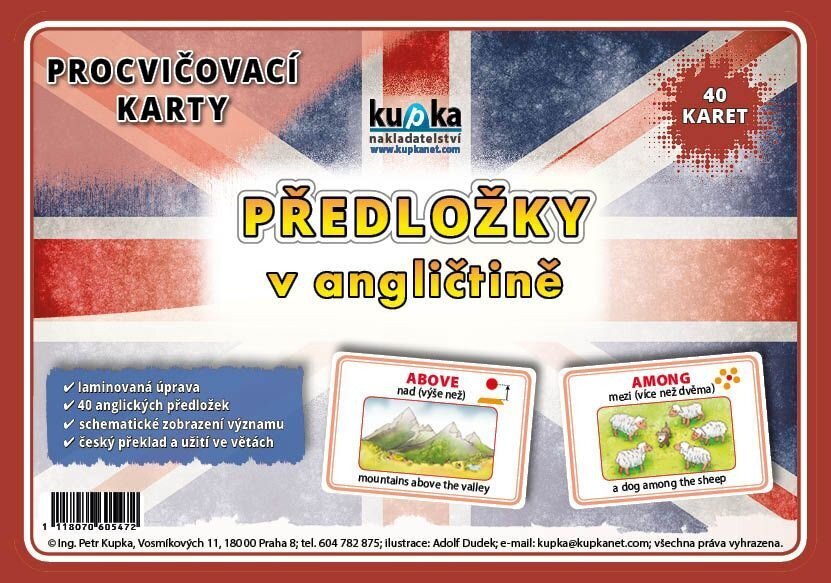 Procvičovací karty - Anglické předložky - Kupka Petr | AMIPA - prodej ...